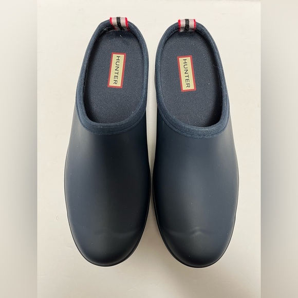 Hunter | Shoes | Hunter Original Play Slip On Clogs Blue Waterproof ...